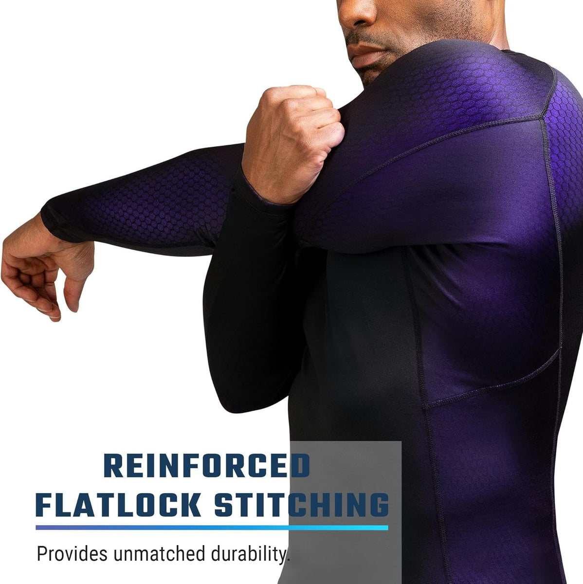 HAYABUSA FUSION LONG SLEEVE RASH GUARD - BLACK & PURPLE – LEGACY FIGHT ...