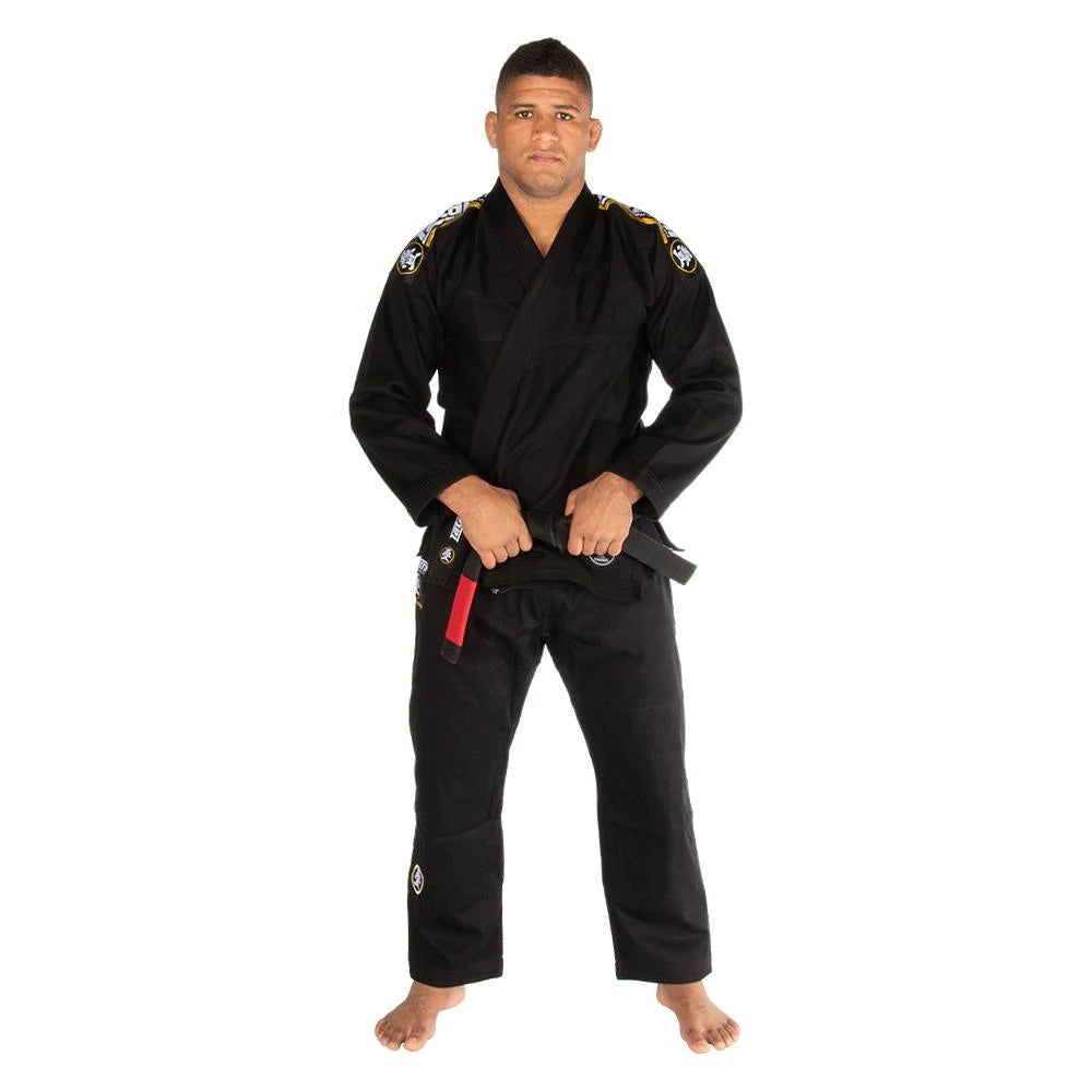TATAMI NOVA ABSOLUTE BLACK GI - FREE WHITE BELT – LEGACY FIGHT GOODS ...